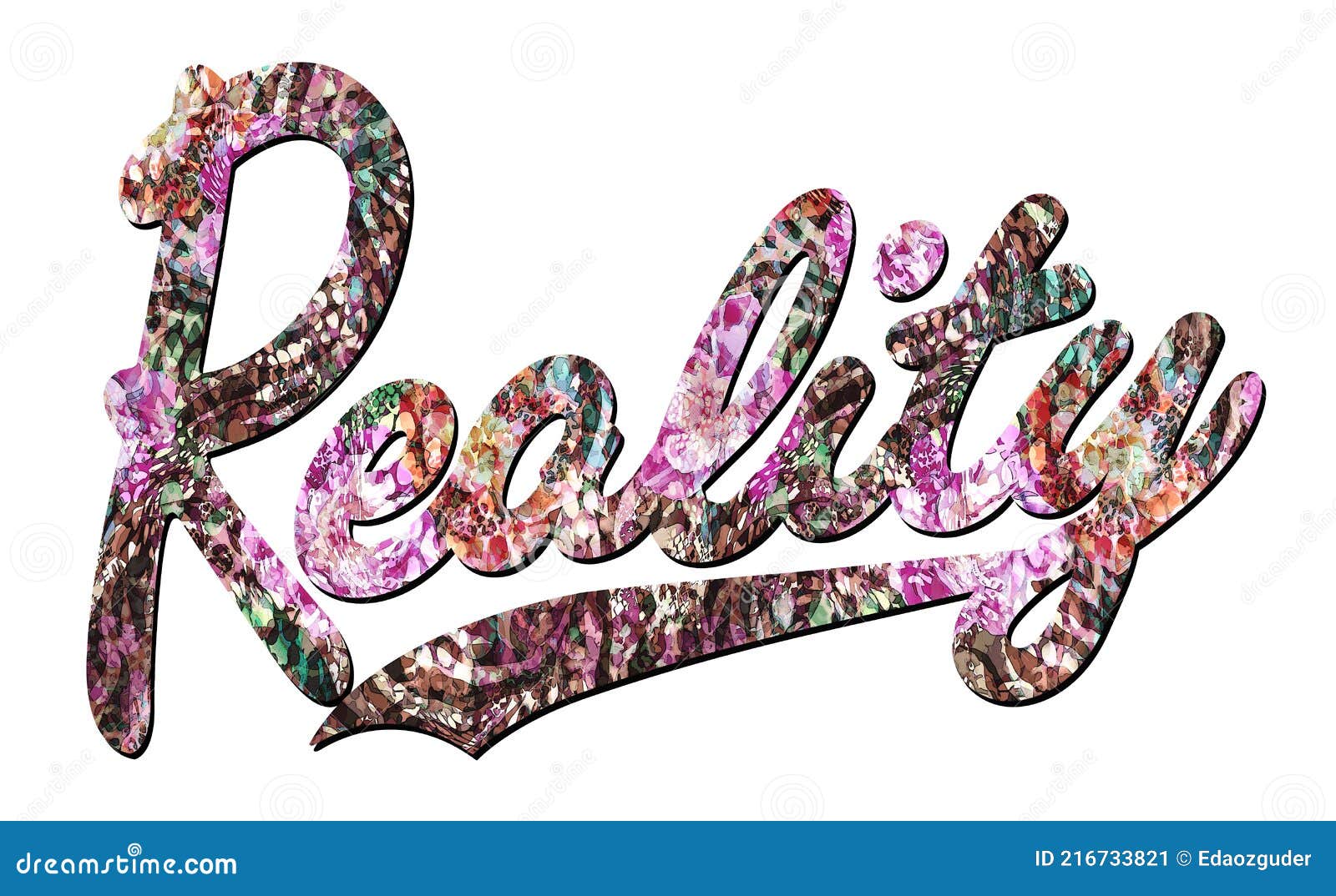 Reality Writing, Word of Reality Pattern Stock Illustration ...