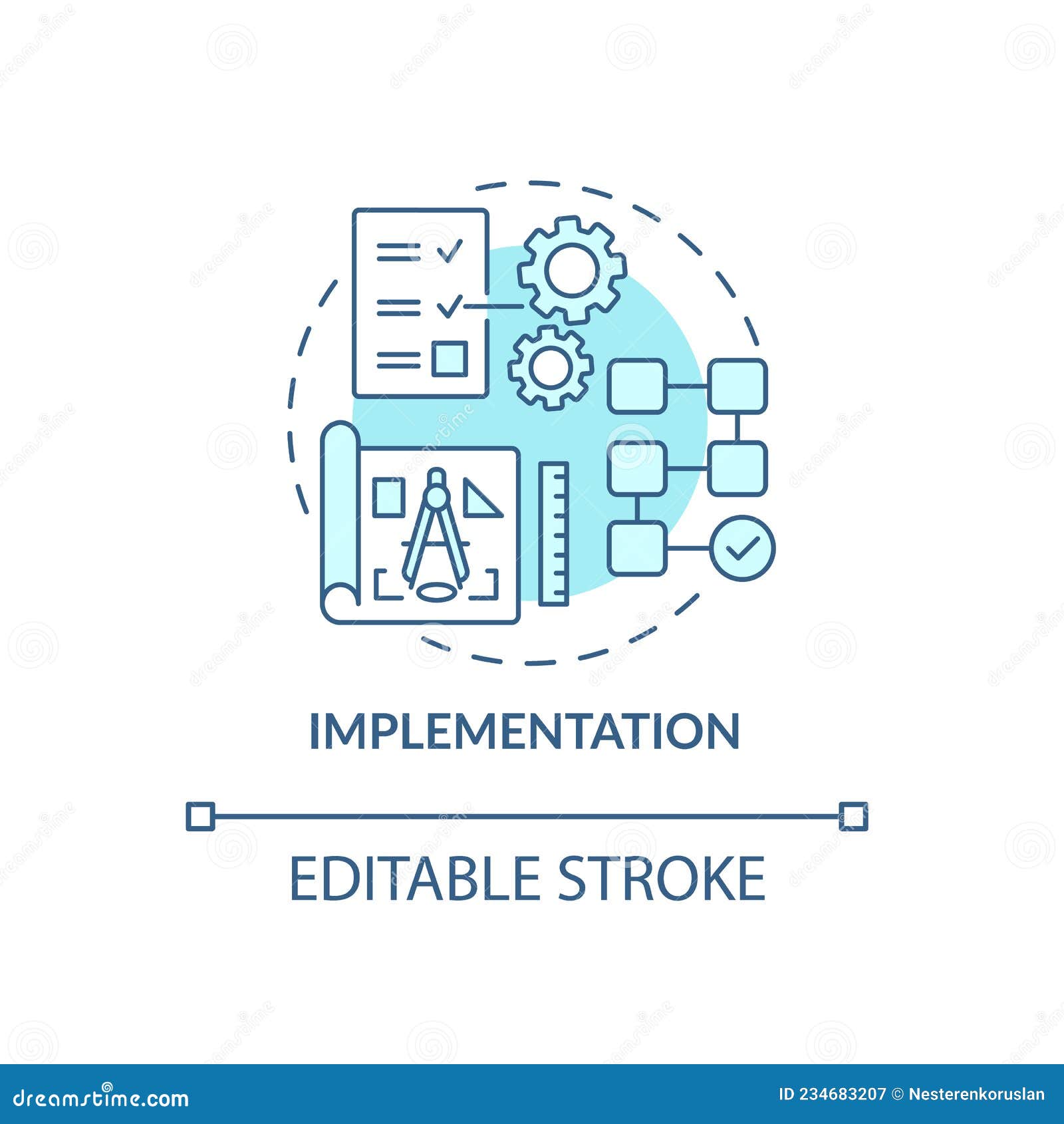 Realization concept icon stock vector. Illustration of process - 234683207