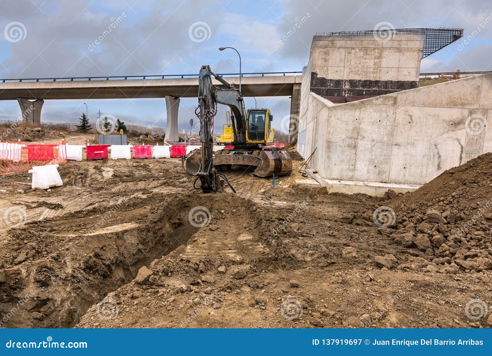 Realization of a Ditch for the Construction of a Gas Pipeline Stock ...
