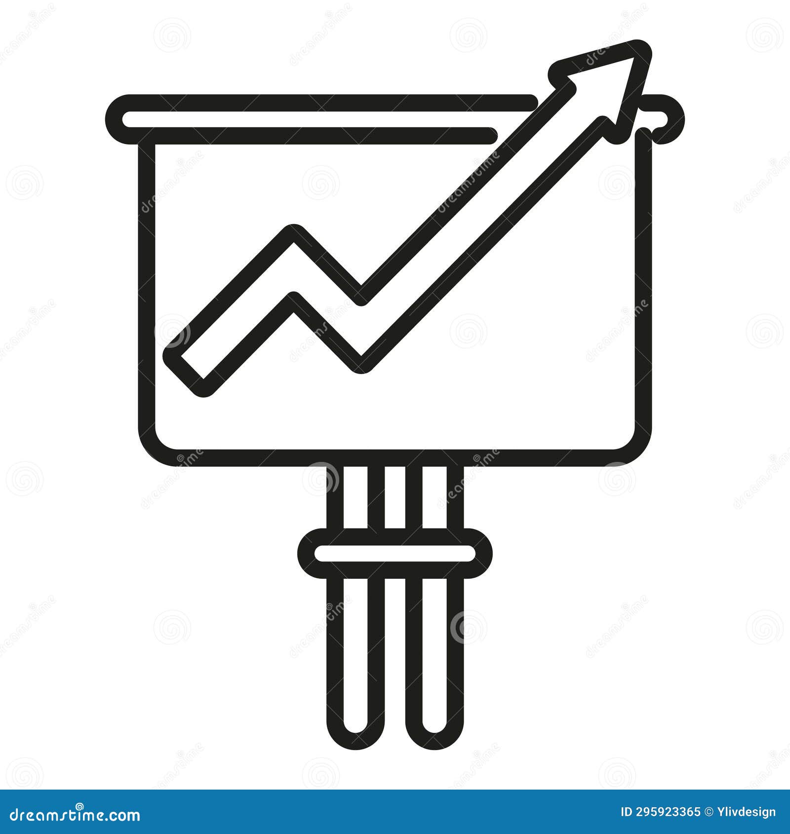 Realization Graph Chart Icon Outline Vector. Challenge Mentor Work ...