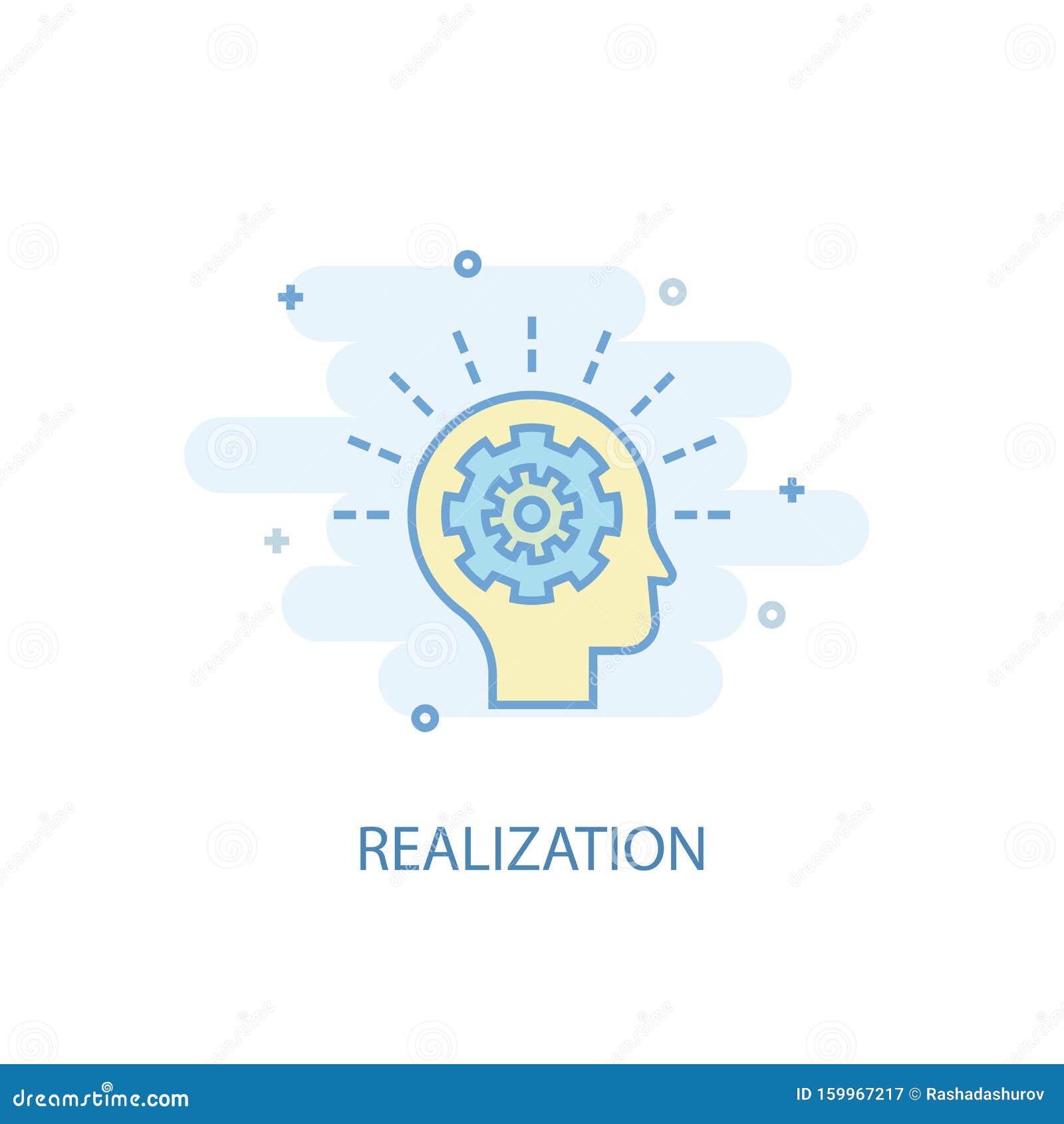 Realization Line Concept. Simple Line Stock Vector - Illustration of ...