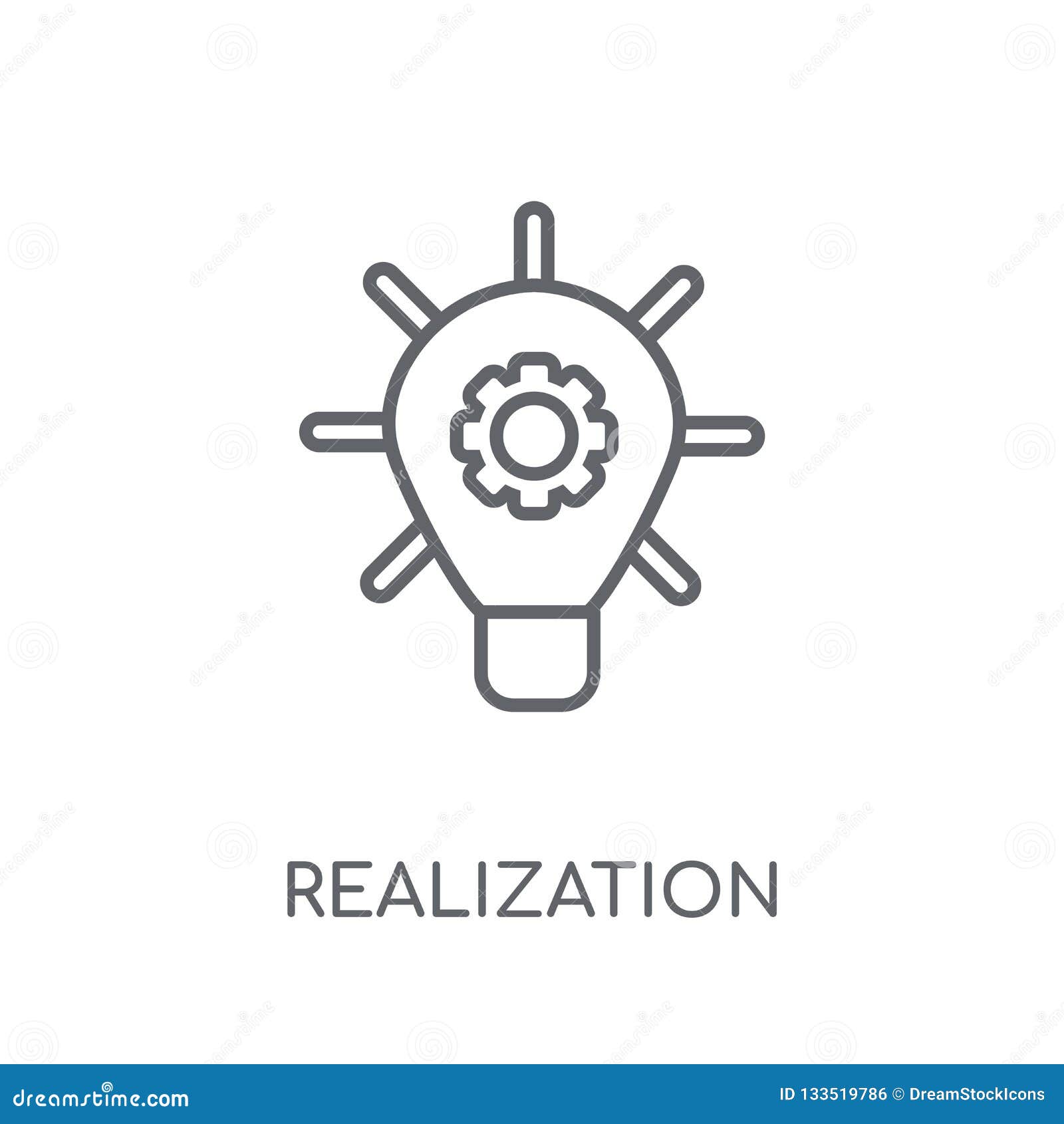 Realization Linear Icon. Modern Outline Realization Logo Concept Stock ...