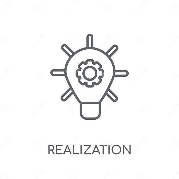 Realization Linear Icon. Modern Outline Realization Logo Concept Stock ...