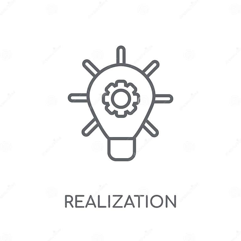 Realization Linear Icon. Modern Outline Realization Logo Concept Stock ...