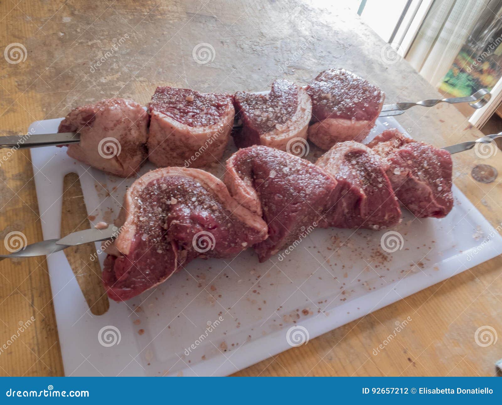 Realization of a Picanha Meat Skewer Stock Photo - Image of beef, fine ...
