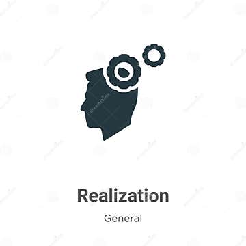 Realization Vector Icon on White Background. Flat Vector Realization ...