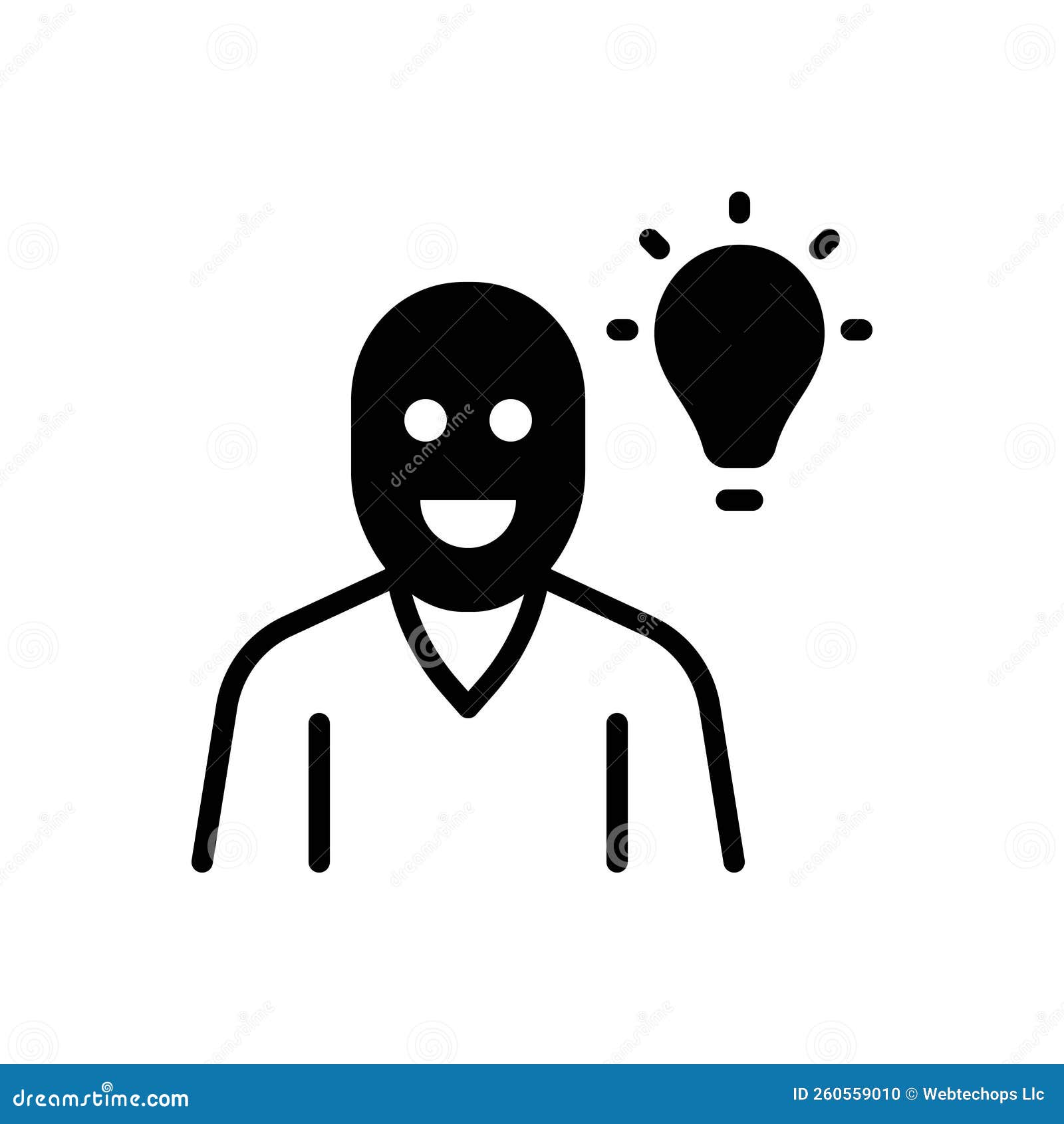 Black Solid Icon for Realize, Perceive and Understand Stock Vector ...