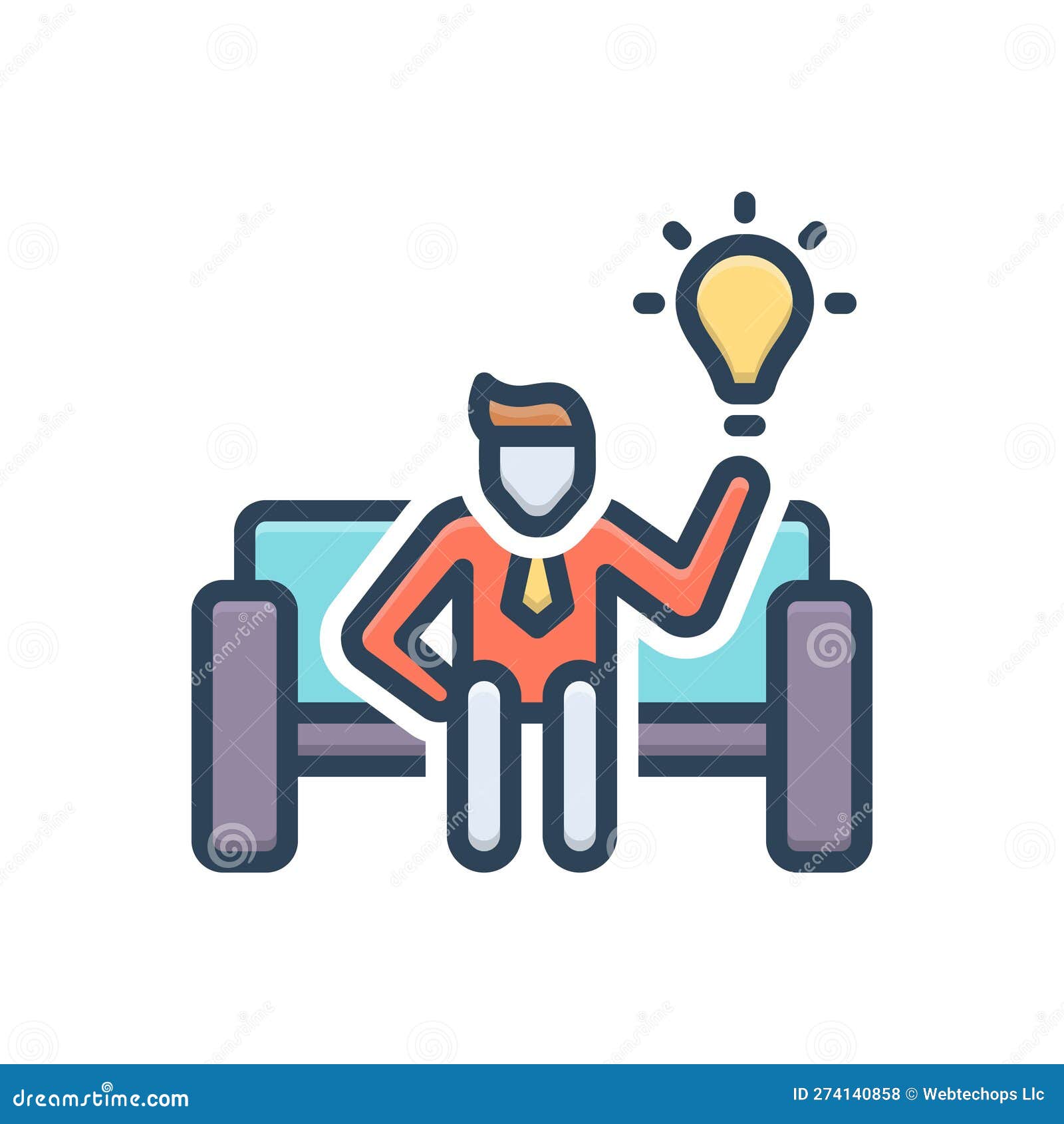 Color Illustration Icon for Realized, Comprehension and Think Stock ...