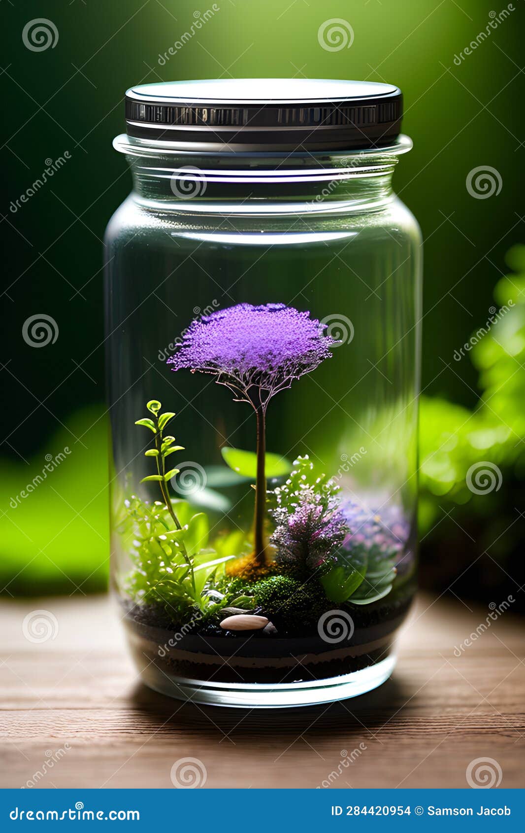 Life in a Jar Micro World of Fantasy Magic Generated by Ai Stock ...