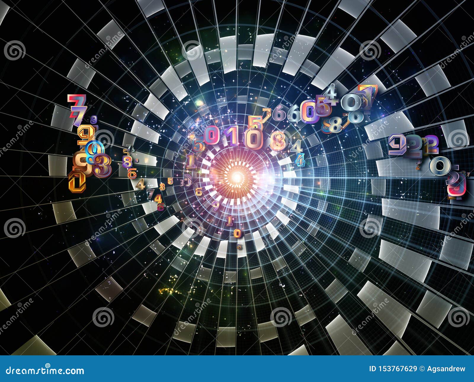 Realm of Numbers stock illustration. Illustration of spiral - 153767629