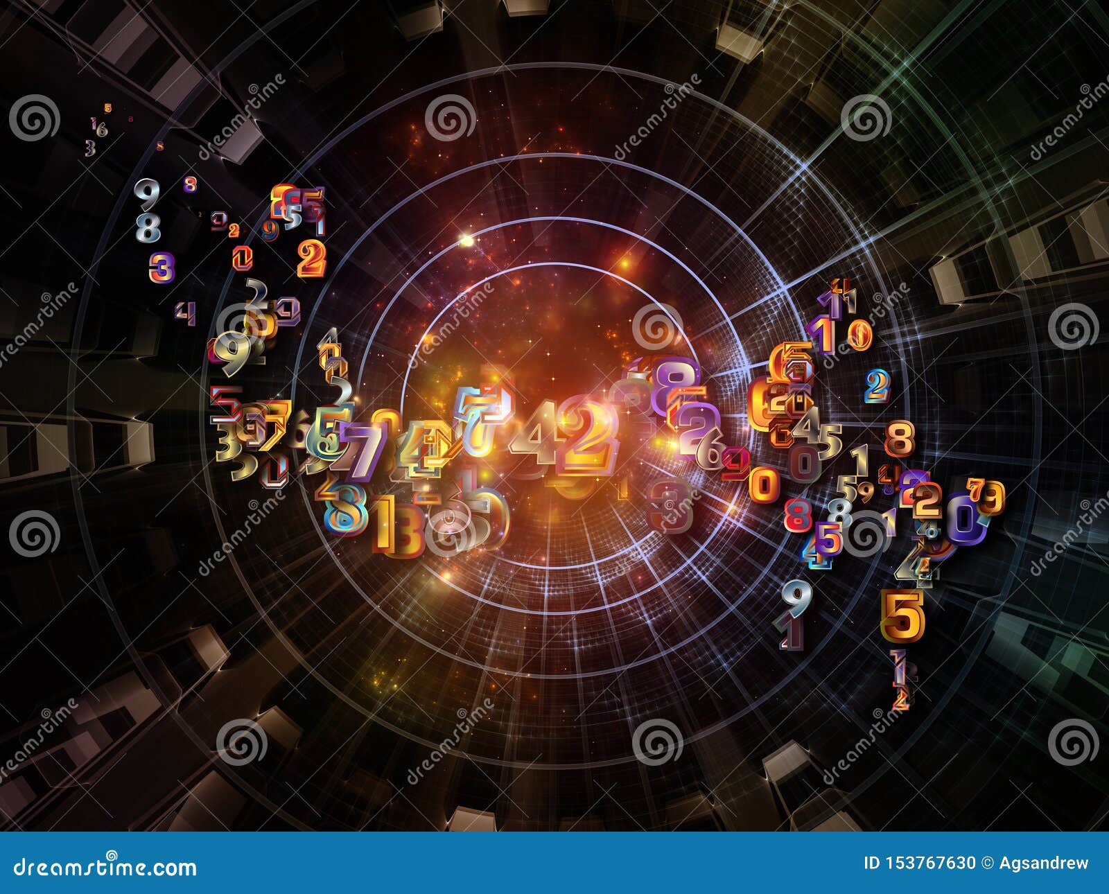 Realm of Numbers stock illustration. Illustration of data - 153767630