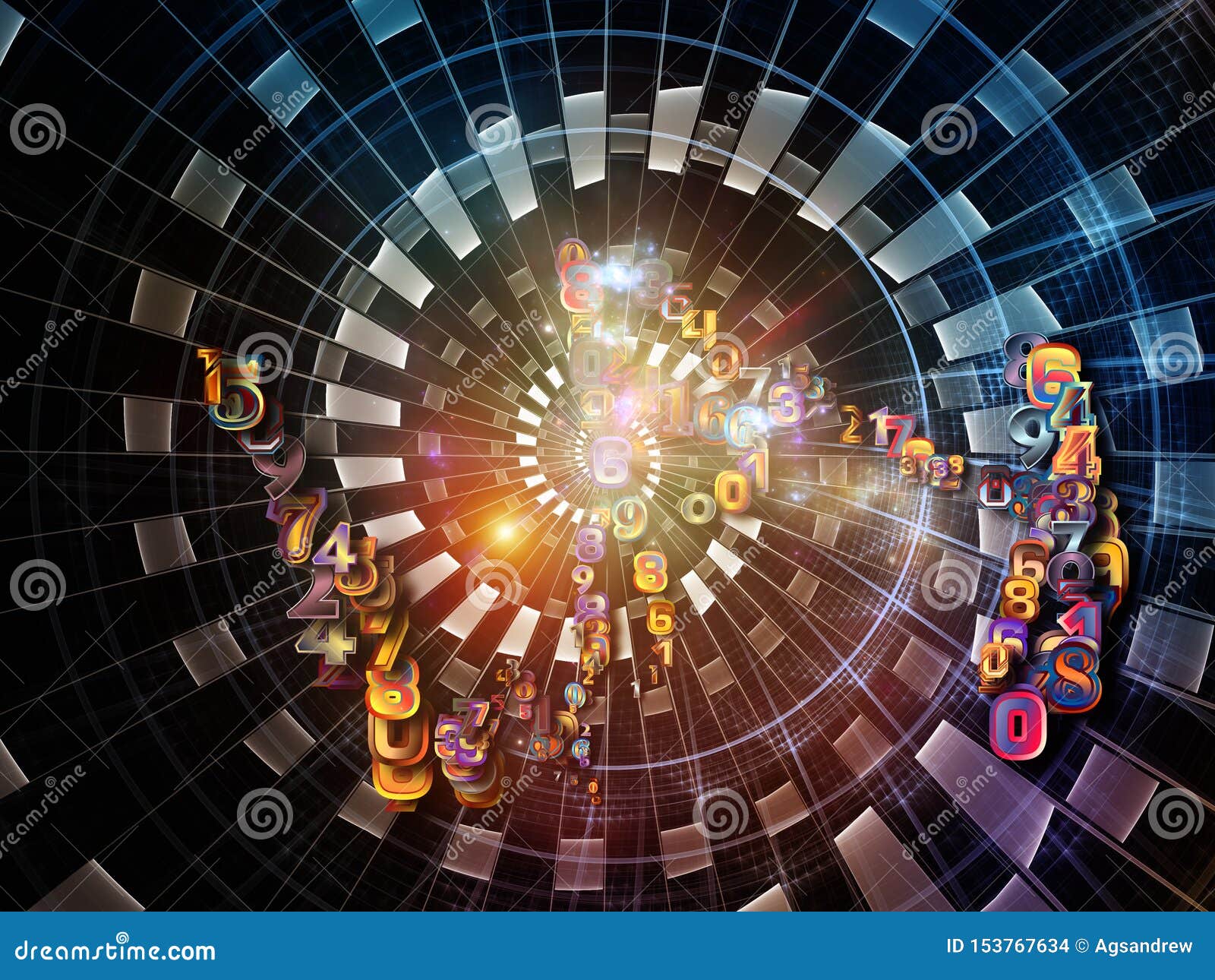 Realm of Numbers stock illustration. Illustration of mathematics ...