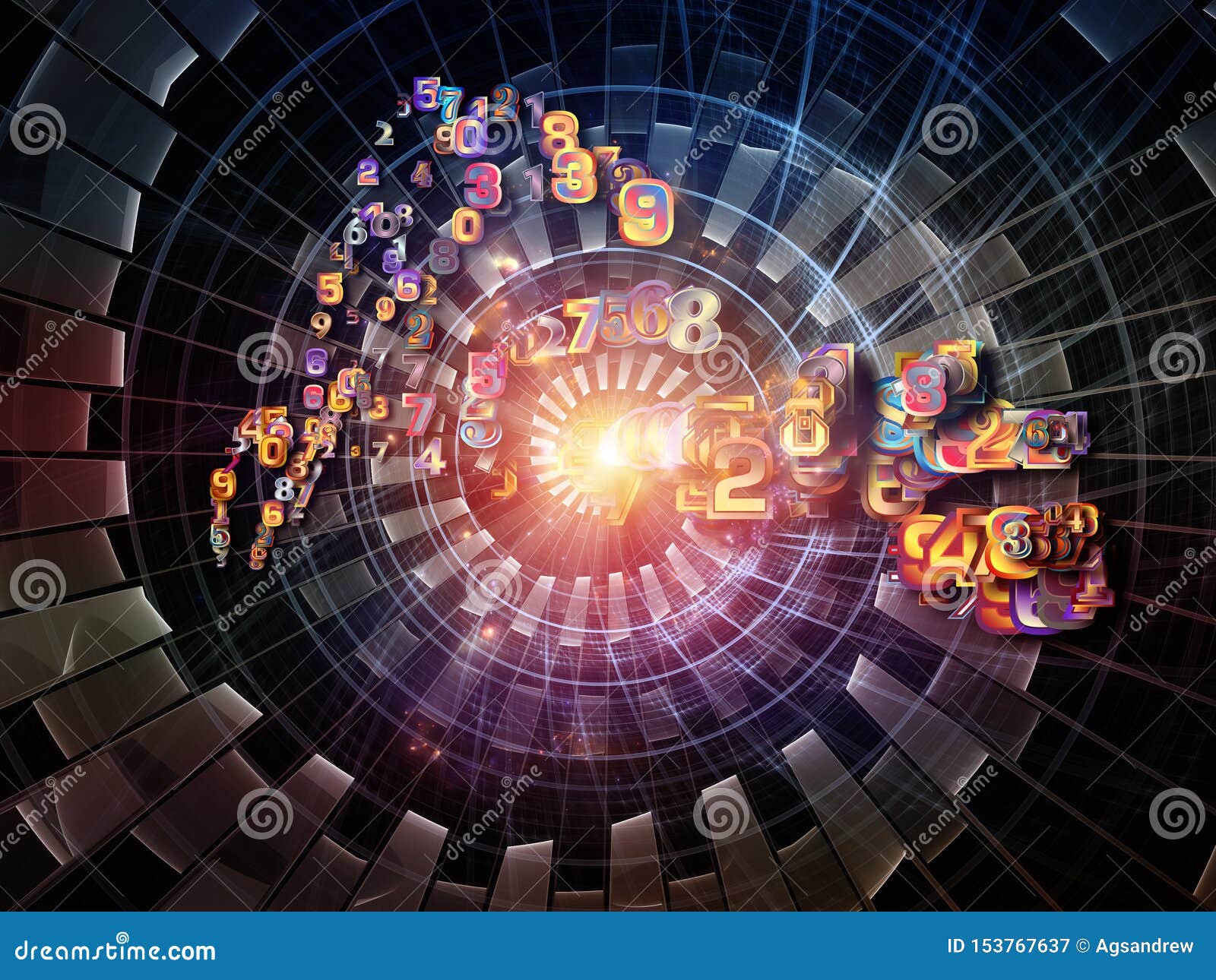 Realm of Numbers stock illustration. Illustration of calculation ...