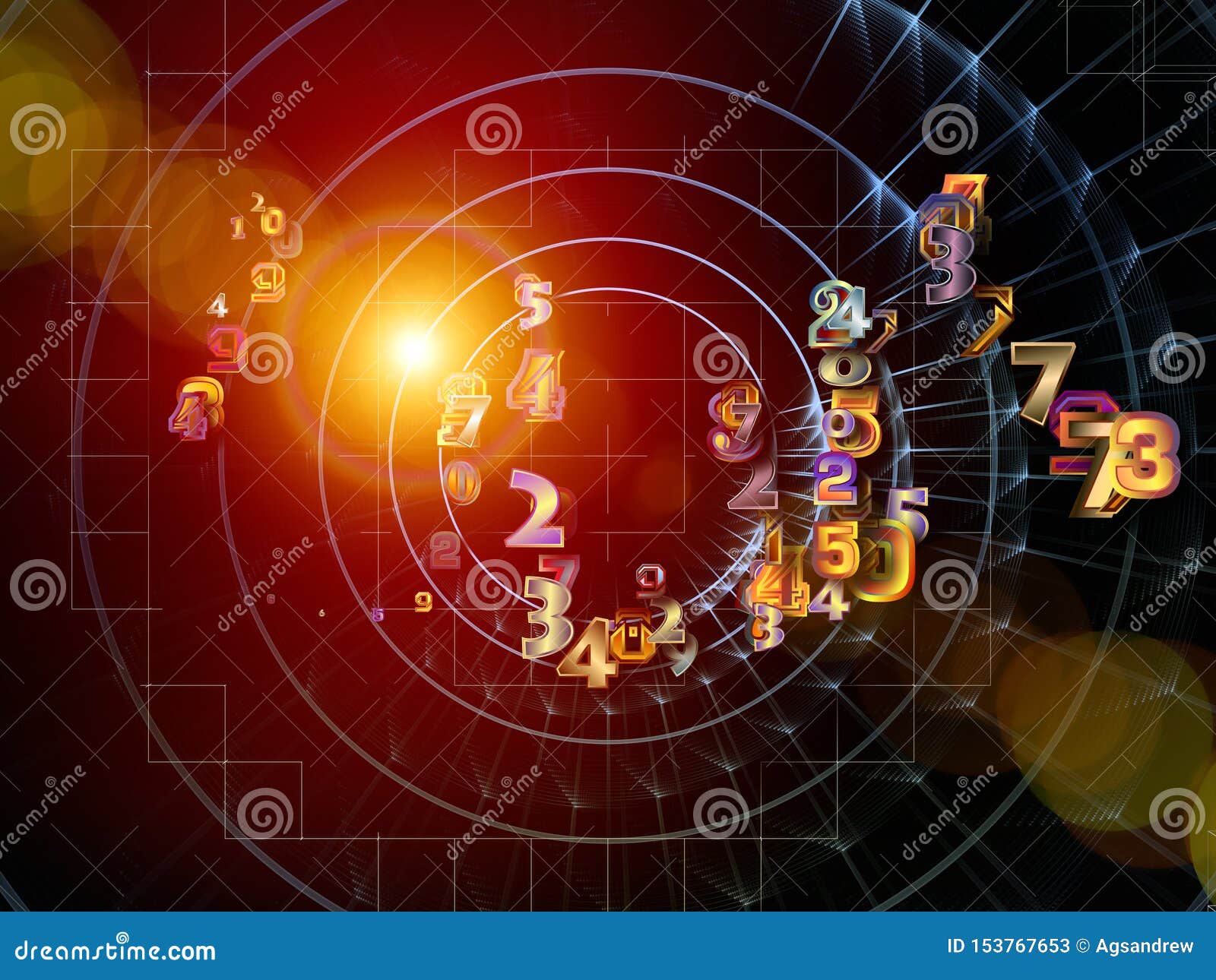 Realm of Numbers stock illustration. Illustration of mathematics ...