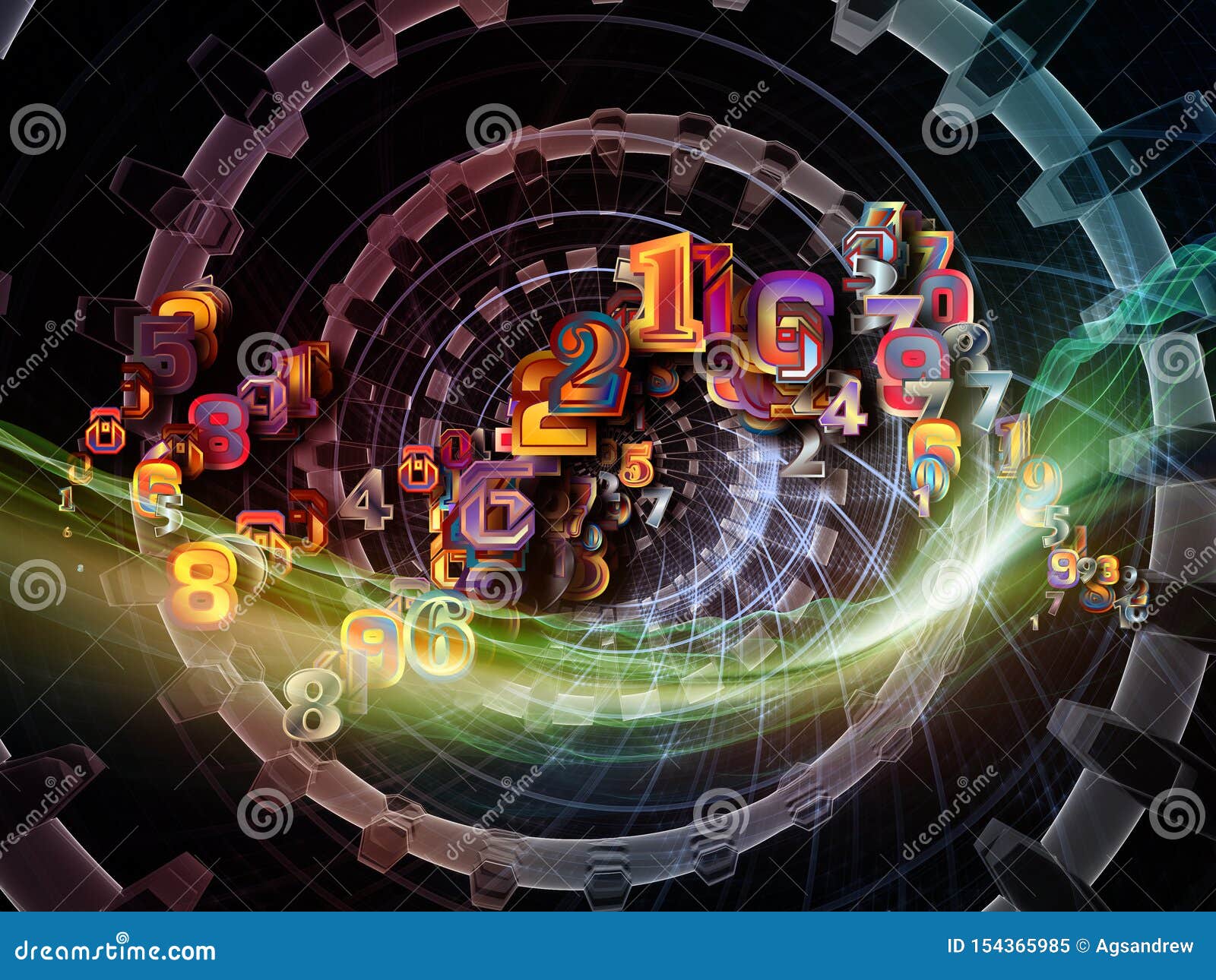 Realm of Numbers stock illustration. Illustration of calculation ...