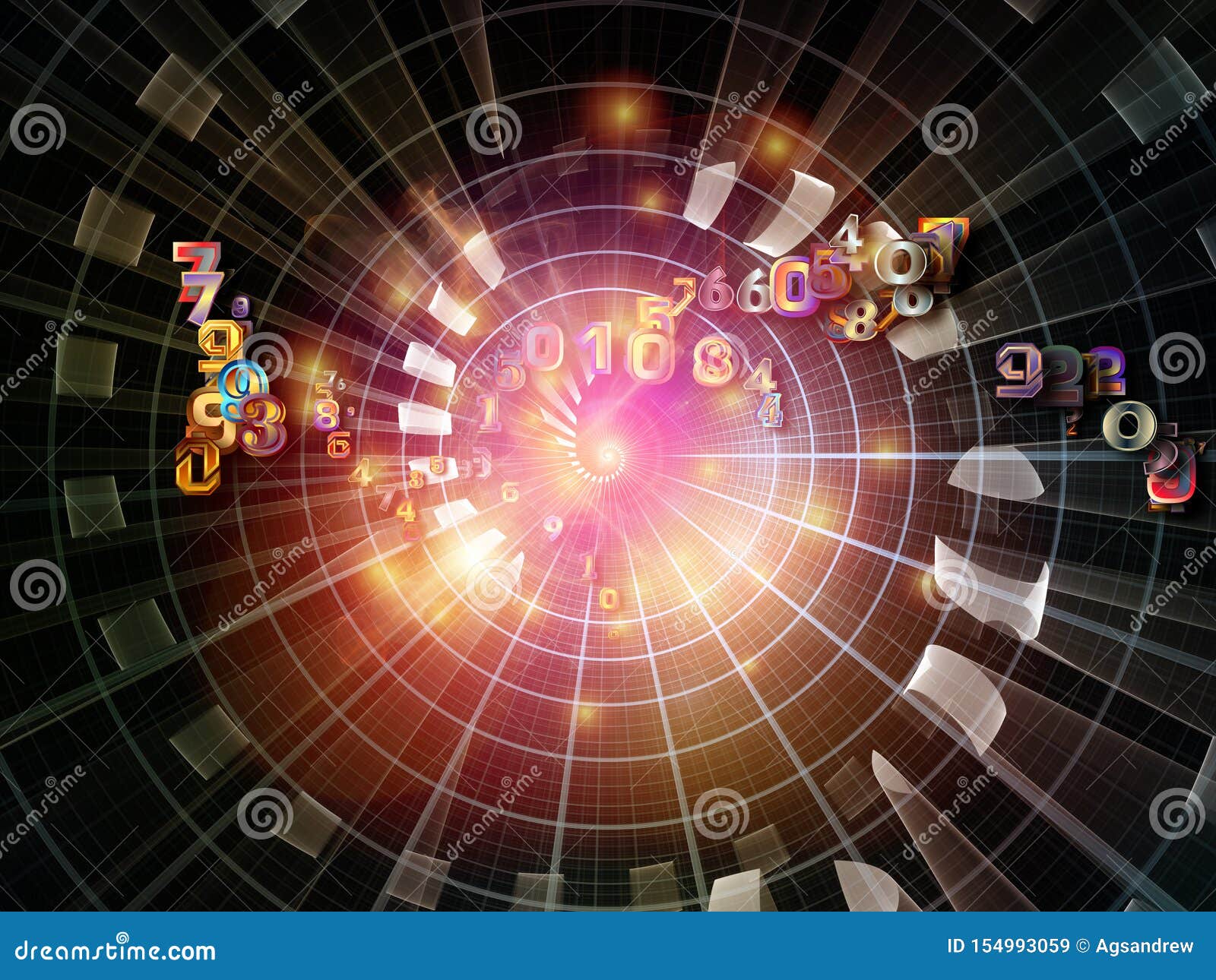 Realm of Numbers stock illustration. Illustration of pattern - 154993059