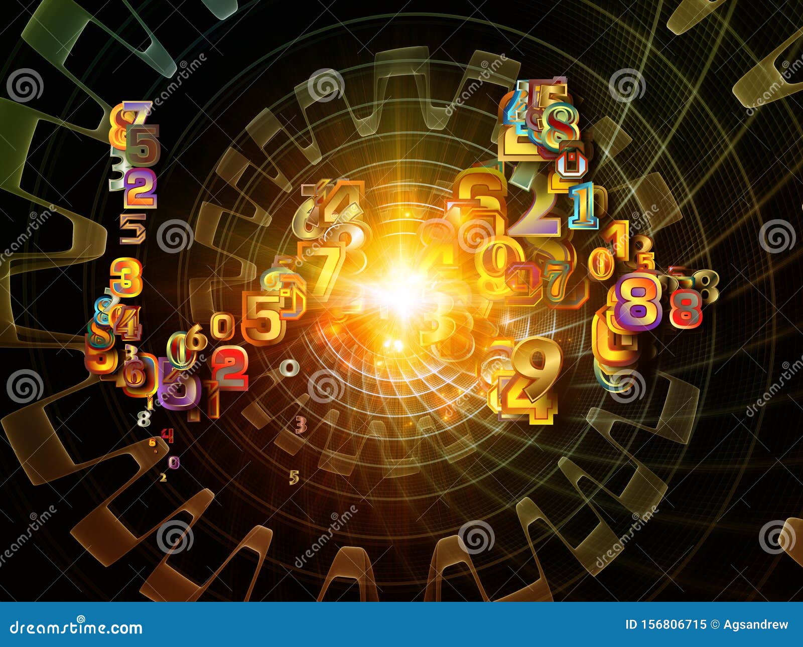 Realm of Numbers stock illustration. Illustration of math - 156806715