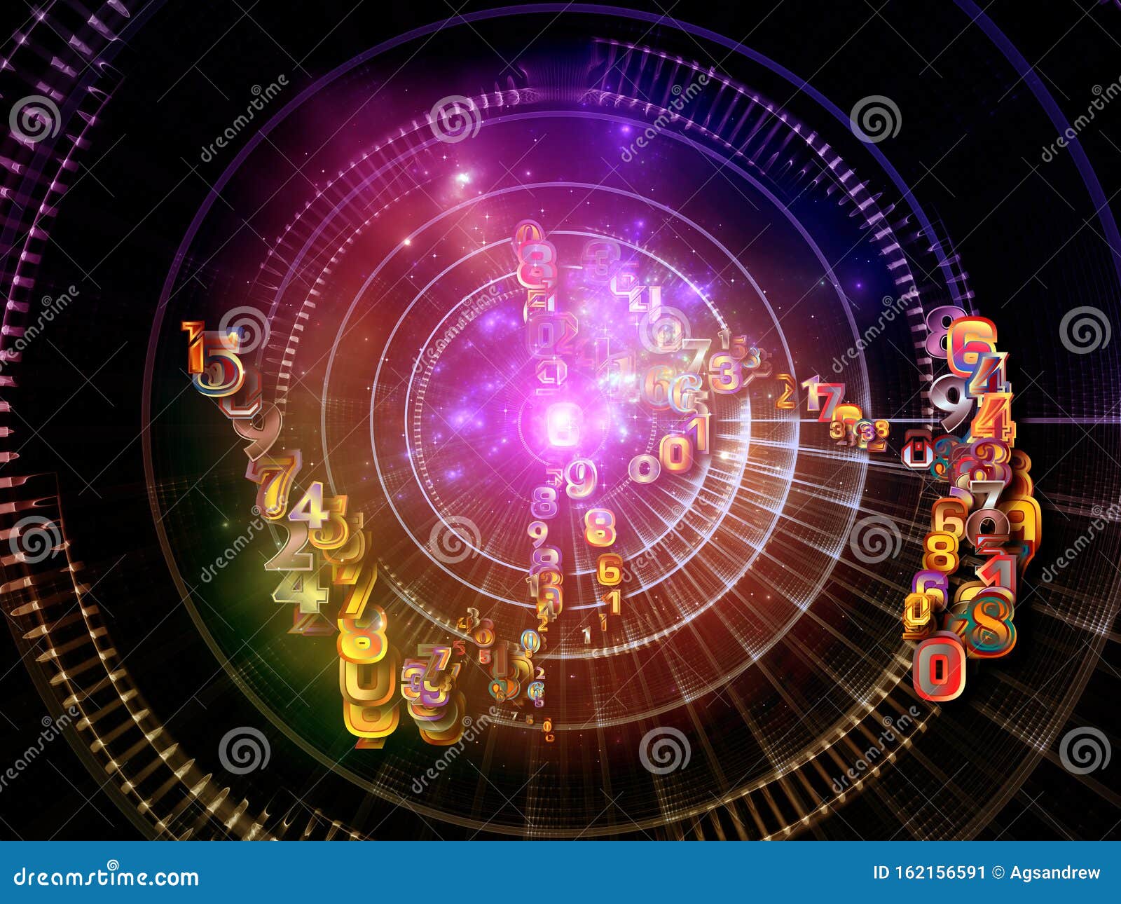 Realm of Numbers stock illustration. Illustration of cyberspace - 162156591