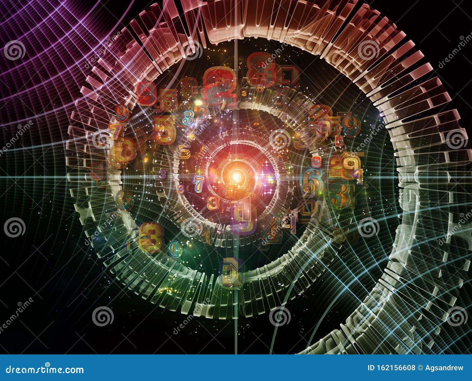 Realm of Numbers stock illustration. Illustration of calculation ...