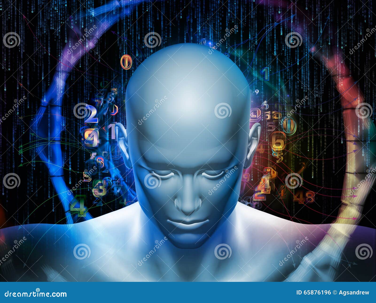 Realms of Digital Thoughts stock illustration. Illustration of ...