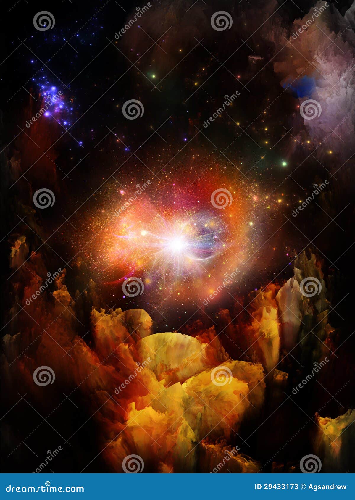 Realms of Fractal Dreams stock image. Image of colorful - 29433173