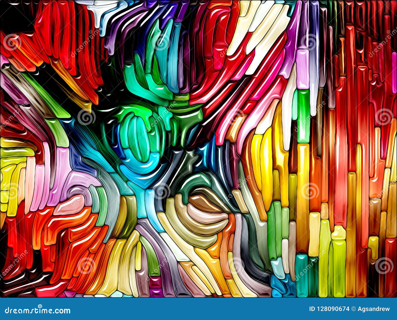 Realms of Fused Colors stock illustration. Illustration of nouveau ...