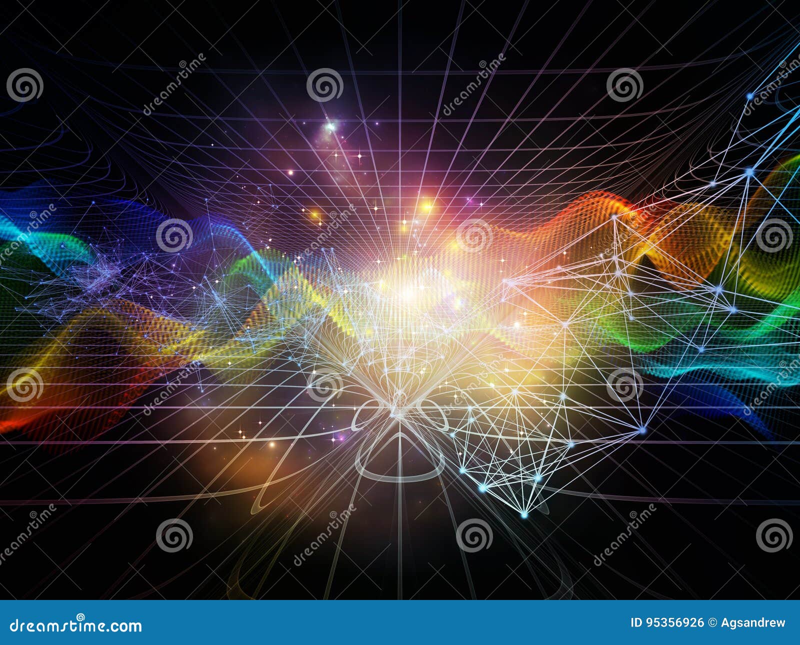 Realms of Information Stream Stock Illustration - Illustration of ...