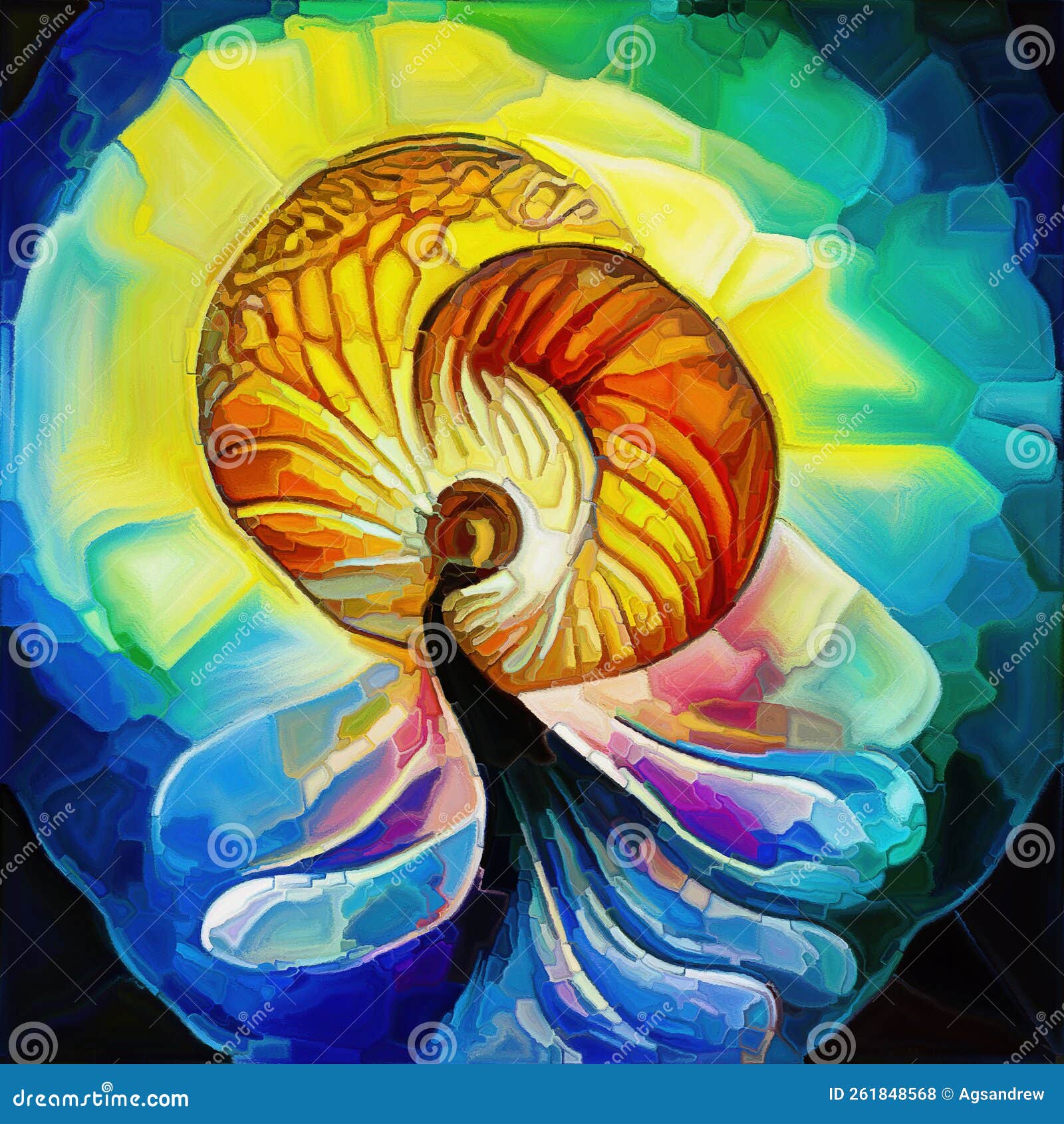 Realms of Nautilus stock illustration. Illustration of glass - 261848568
