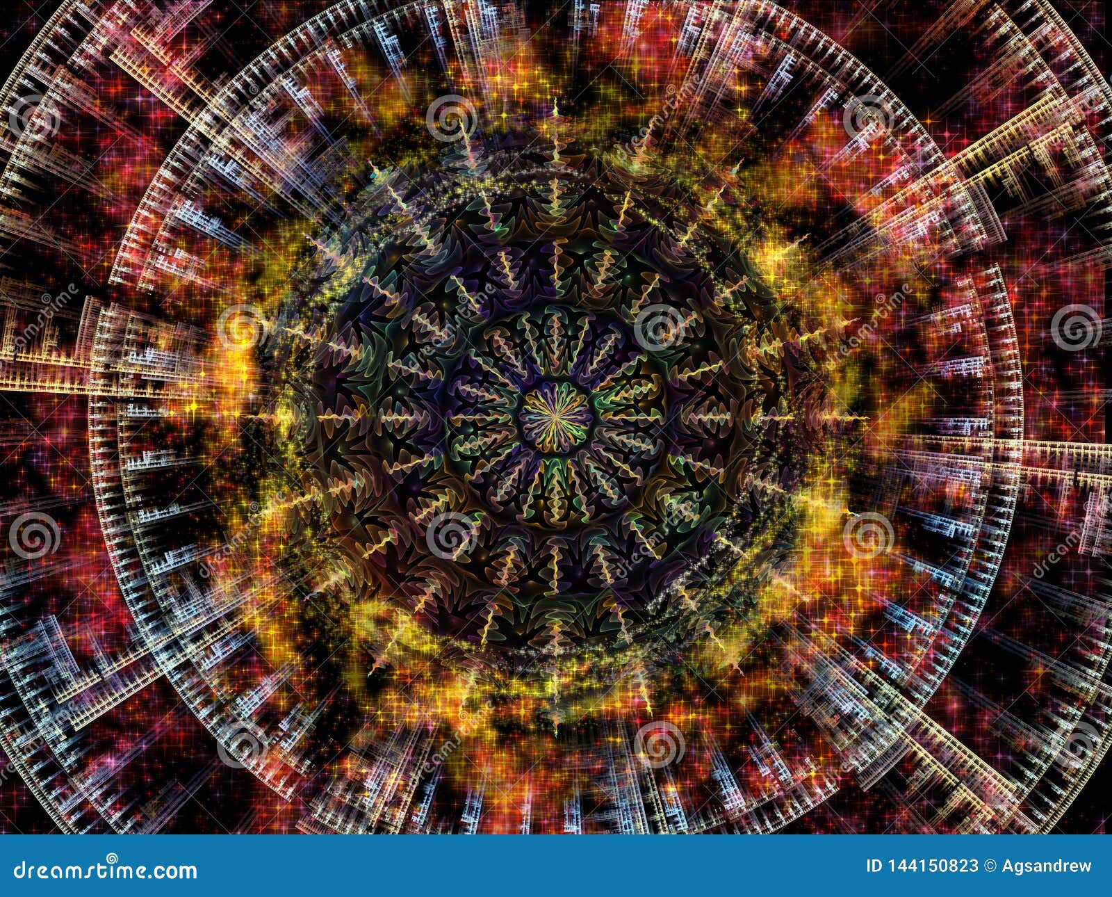 Realms of Radial Oscillation Stock Illustration - Illustration of ...