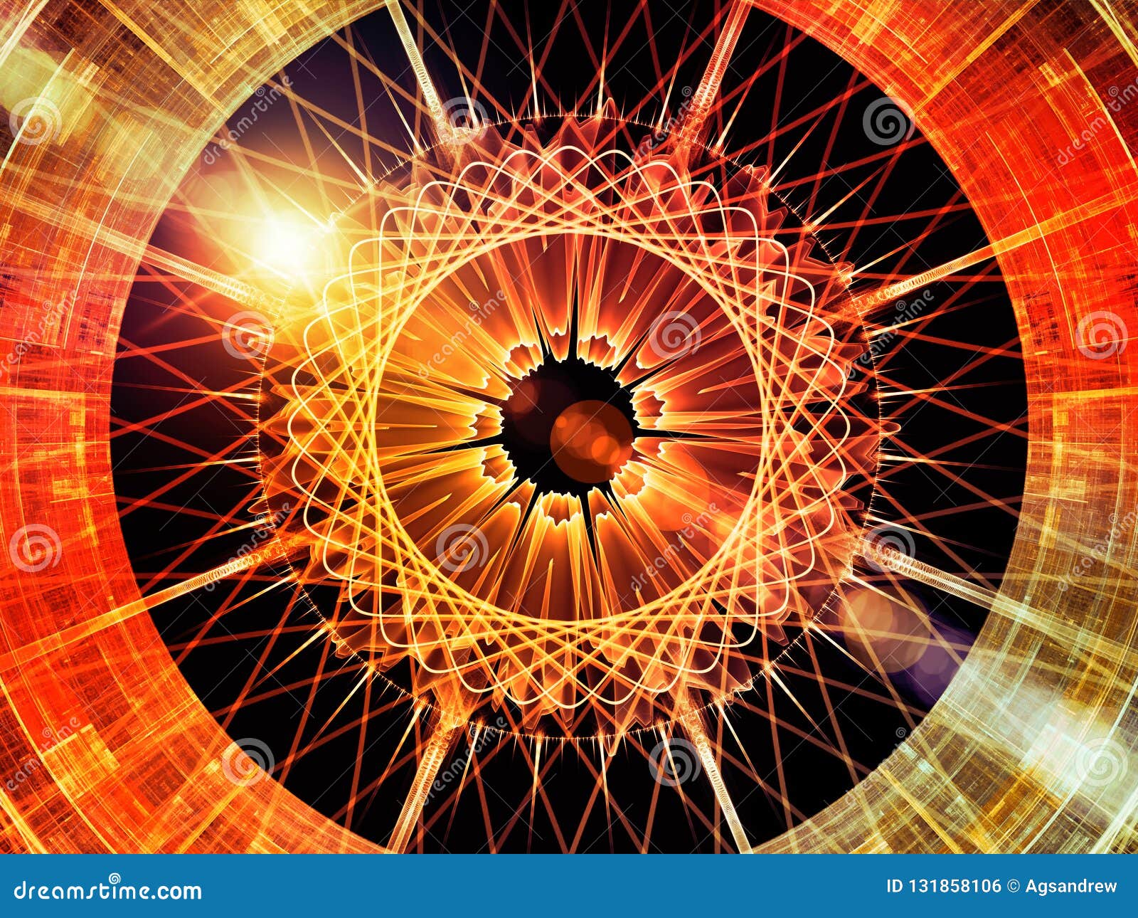 Realms of the Virtual Space Stock Illustration - Illustration of ...