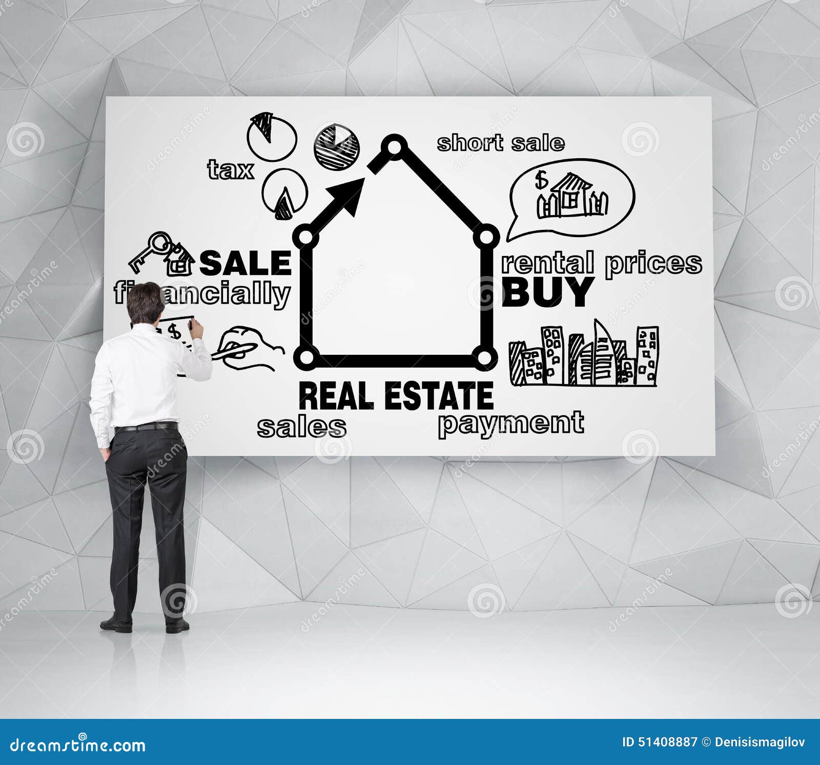 Realtor Drawing Real Estate Stock Image - Image of conservation ...