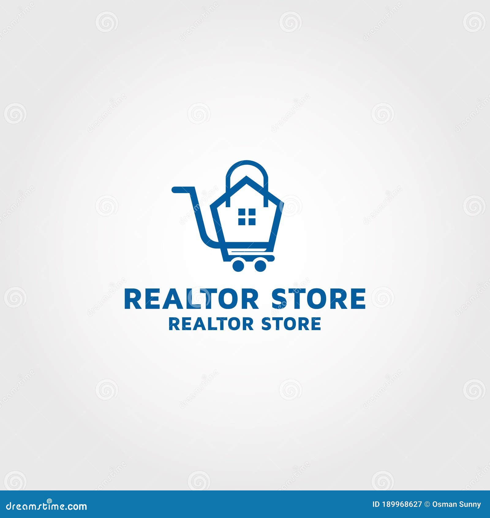 Realtor Store Vector Logo Design Template Inspiration and Idea Stock ...