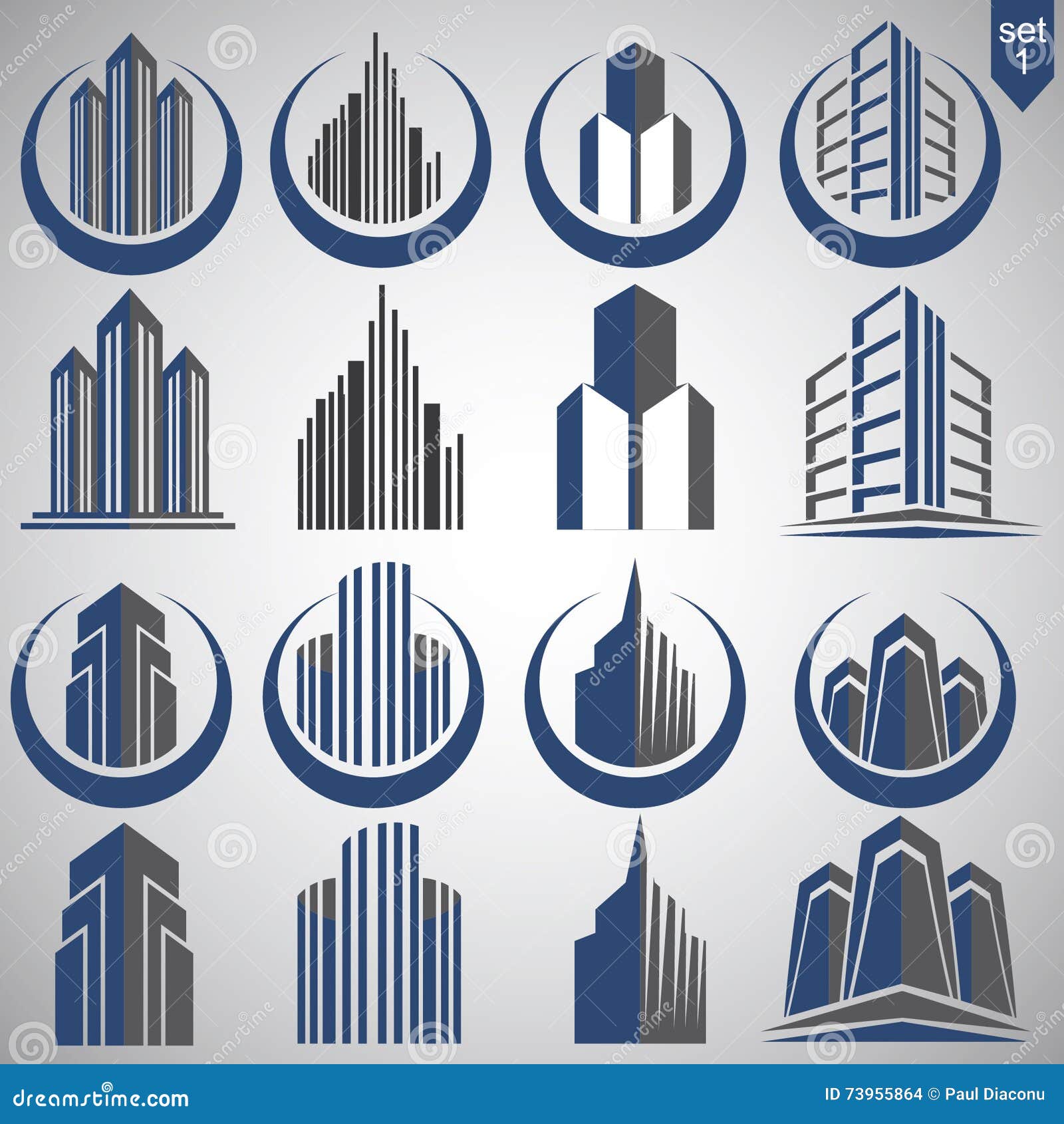 Realty logo set 1 stock vector. Illustration of home - 73955864
