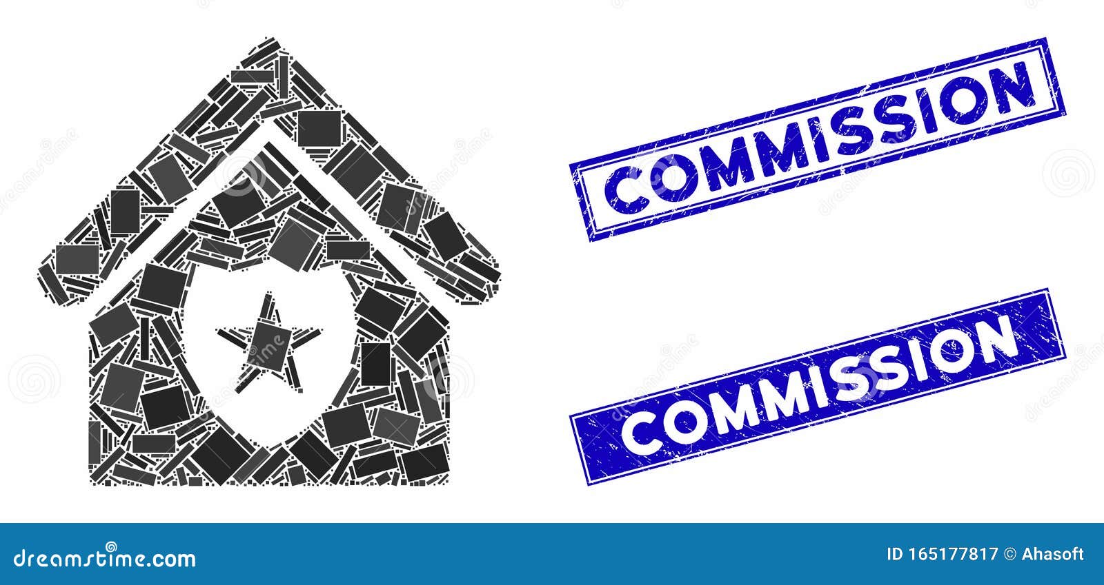 Realty Protection Mosaic and Grunge Rectangle Commission Watermarks ...