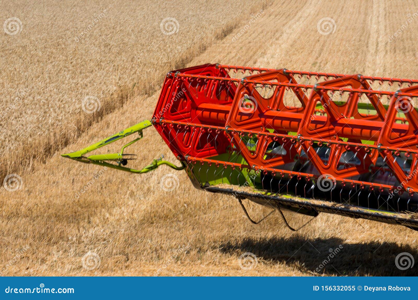 Reaping Wheat Field Working. Stock Image - Image of farmer, crop: 156332055