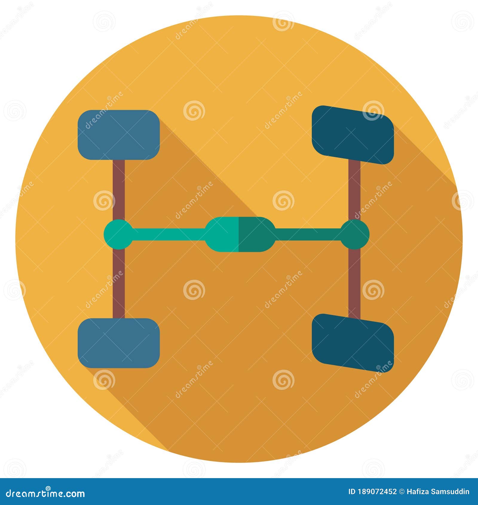 Rear Axle. Vector Illustration Decorative Design Stock Vector ...