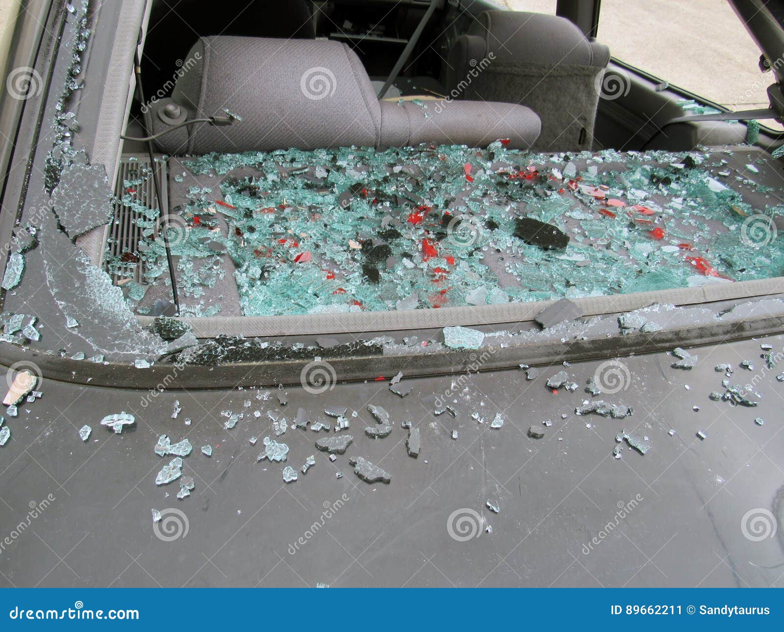 Broken Car Window Stock Photos - Royalty Free Stock Images