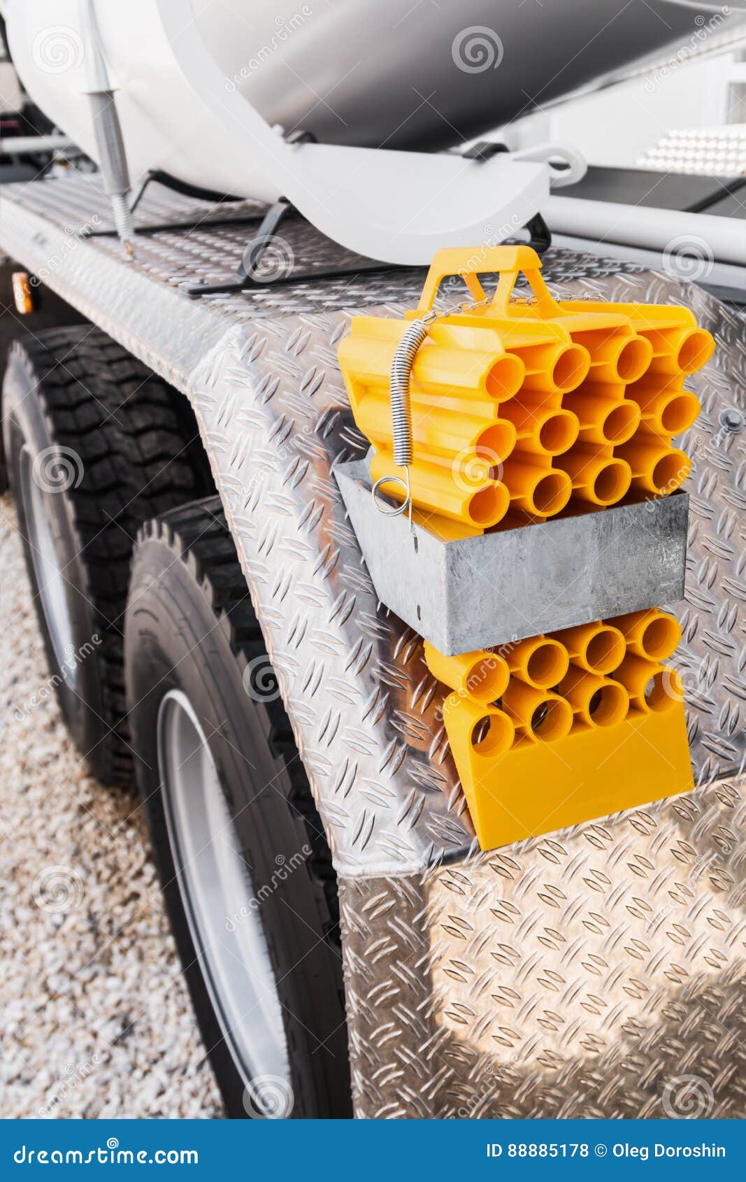 Rear Bumper of Construction Machine Stock Photo - Image of taillight ...