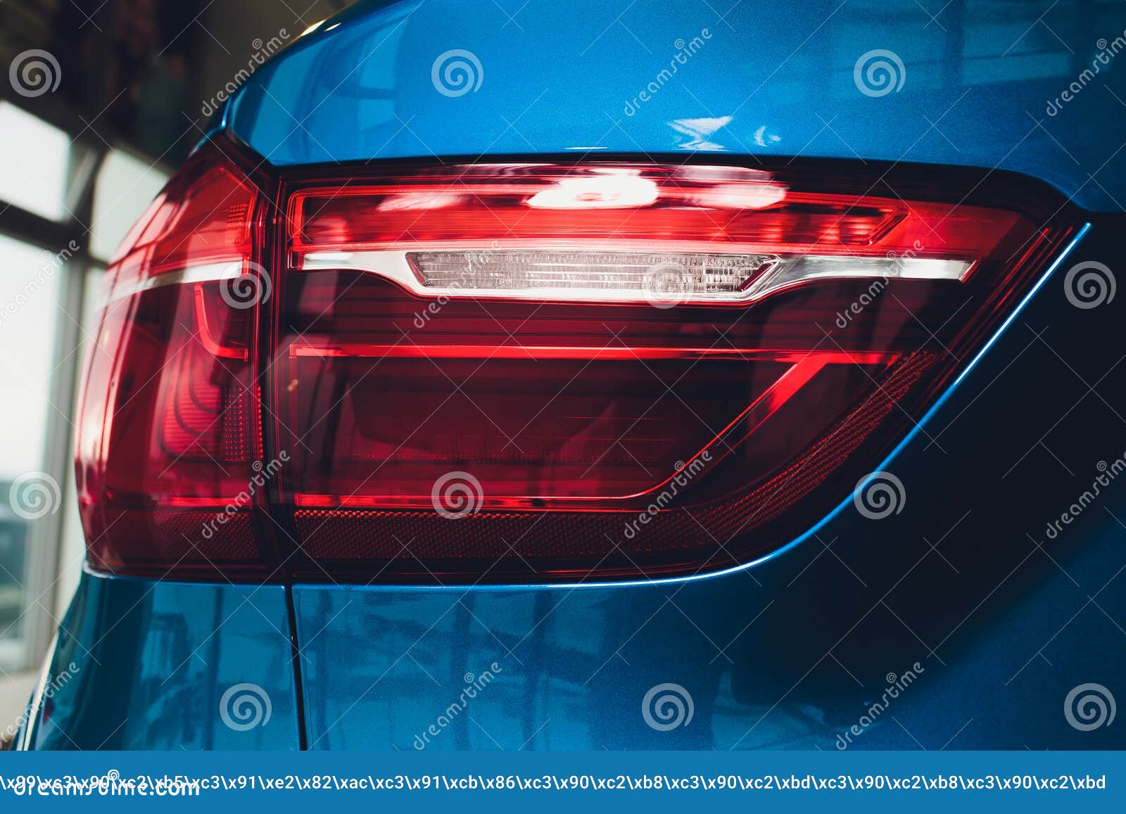 Rear Car Auto in Details Backlight Tail Light Lamp. Stock Photo - Image ...