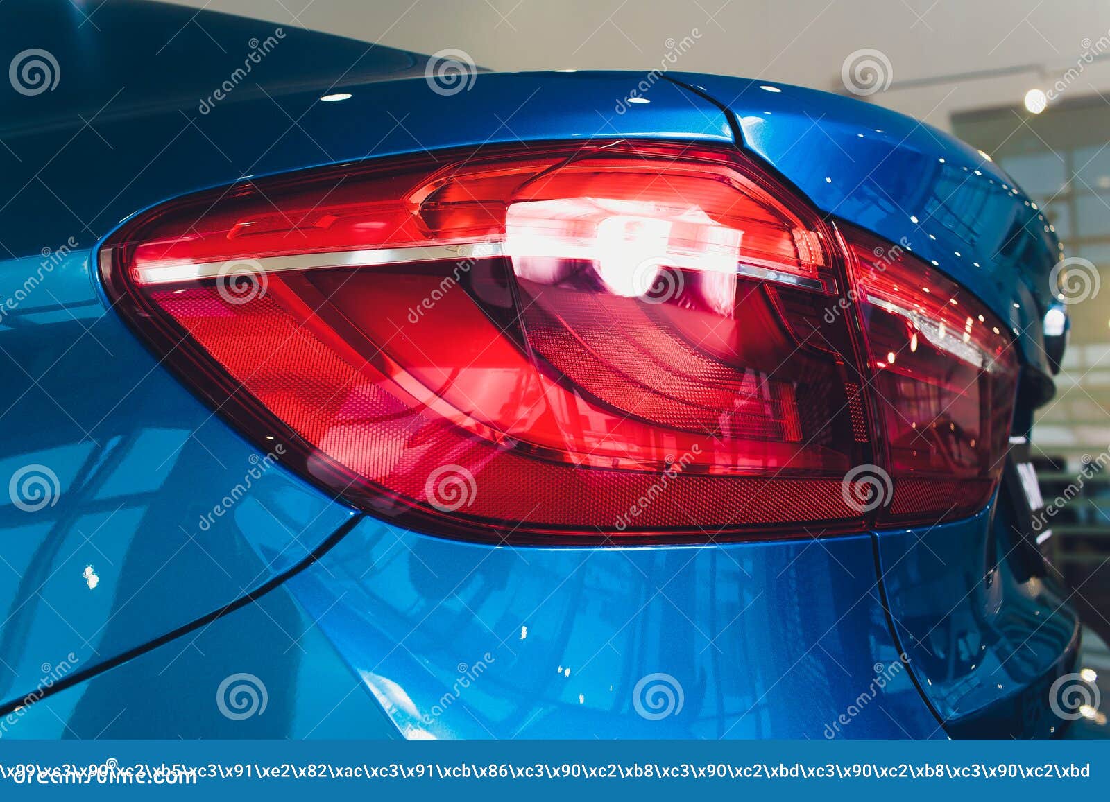 Rear Car Auto in Details Backlight Tail Light Lamp. Stock Photo - Image ...