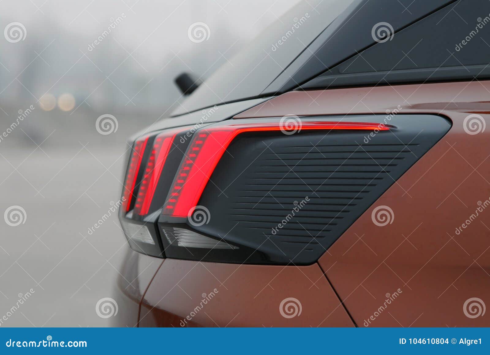 Rear car light stock photo. Image of detail, modern - 104610804