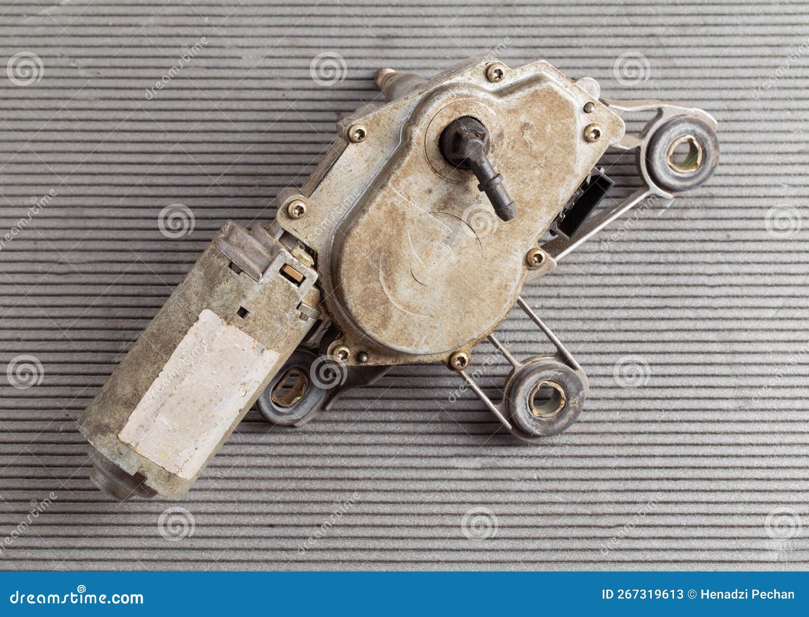 Rear Car Wiper Motor, Close-up. Windshield Stock Image - Image of ...