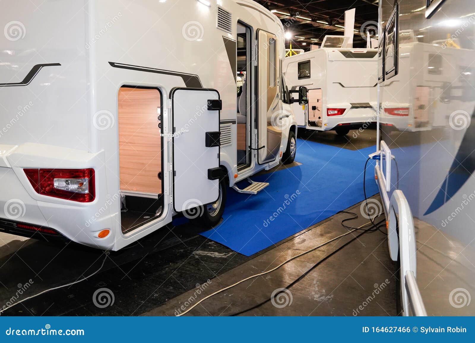 Rear Compartment Trunk of a Motorhome Camper Van Stock Photo - Image of ...