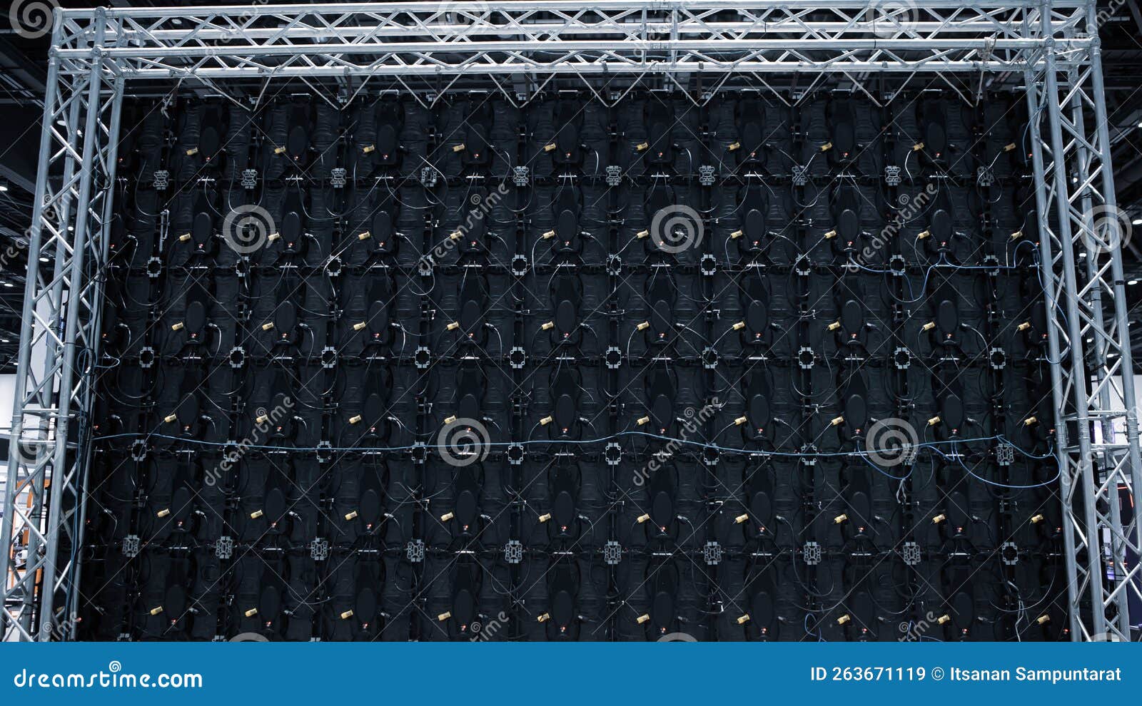 Rear of Concert Stage LED Display Stock Image - Image of electricity ...