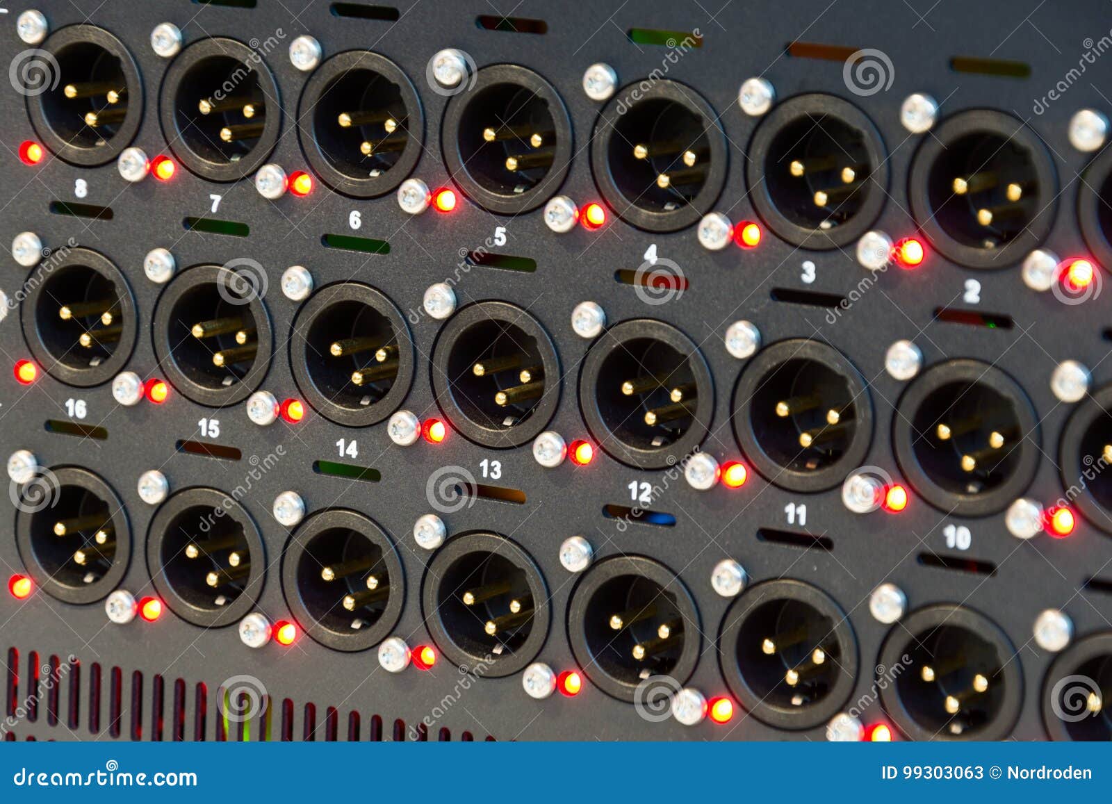 Rear of Control Panel Active Studio Monitor Stock Image - Image of ...