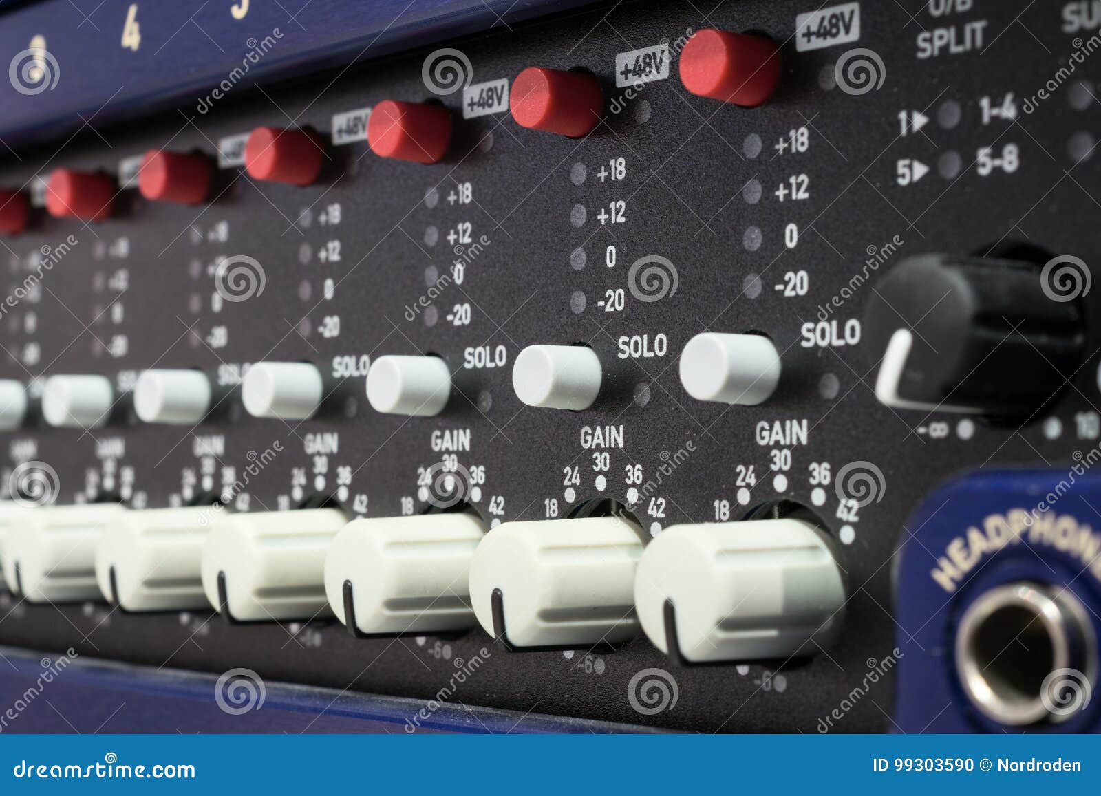 Rear of Control Panel Active Studio Monitor Stock Photo - Image of ...