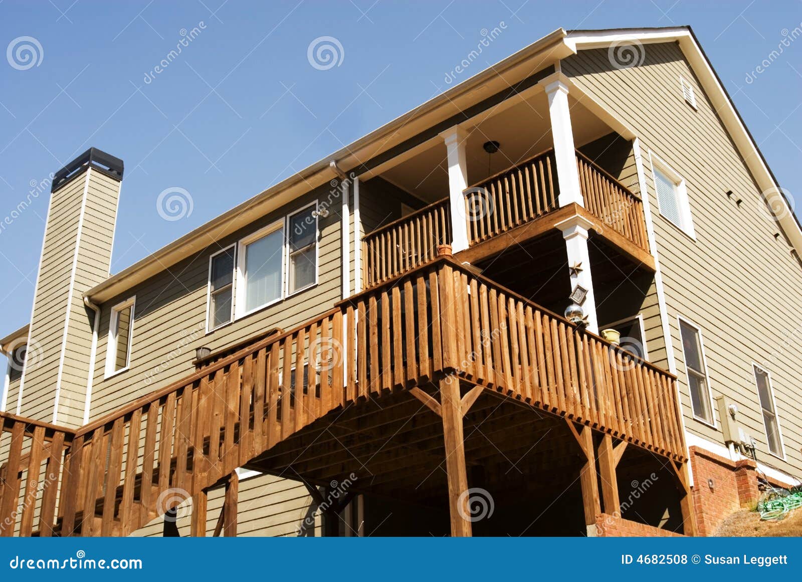 Rear Deck Area of Home stock photo. Image of architecture - 4682508
