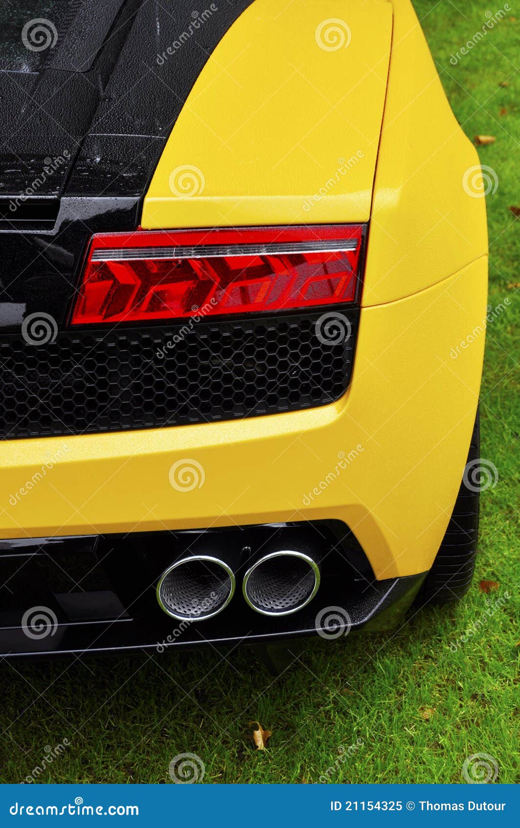 Rear Detail of an Italian Supercar Stock Image - Image of engine ...