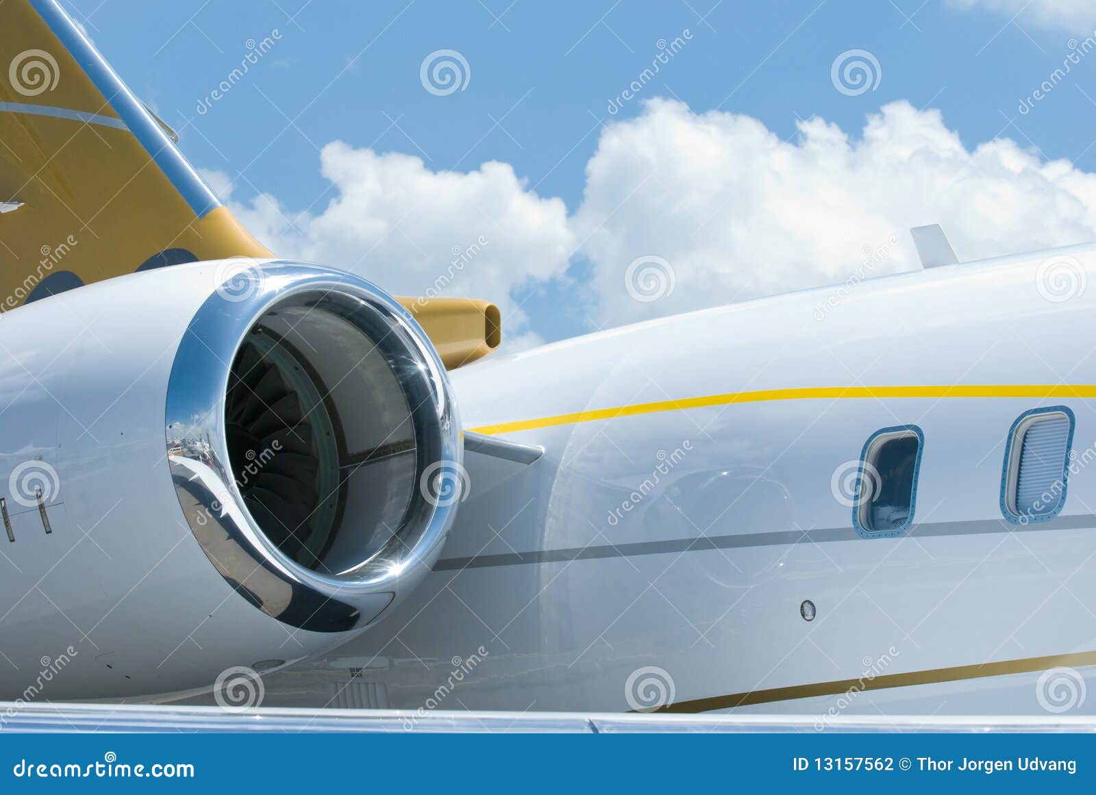 Rear Details of Business Jet Stock Photo - Image of tail, reflection ...