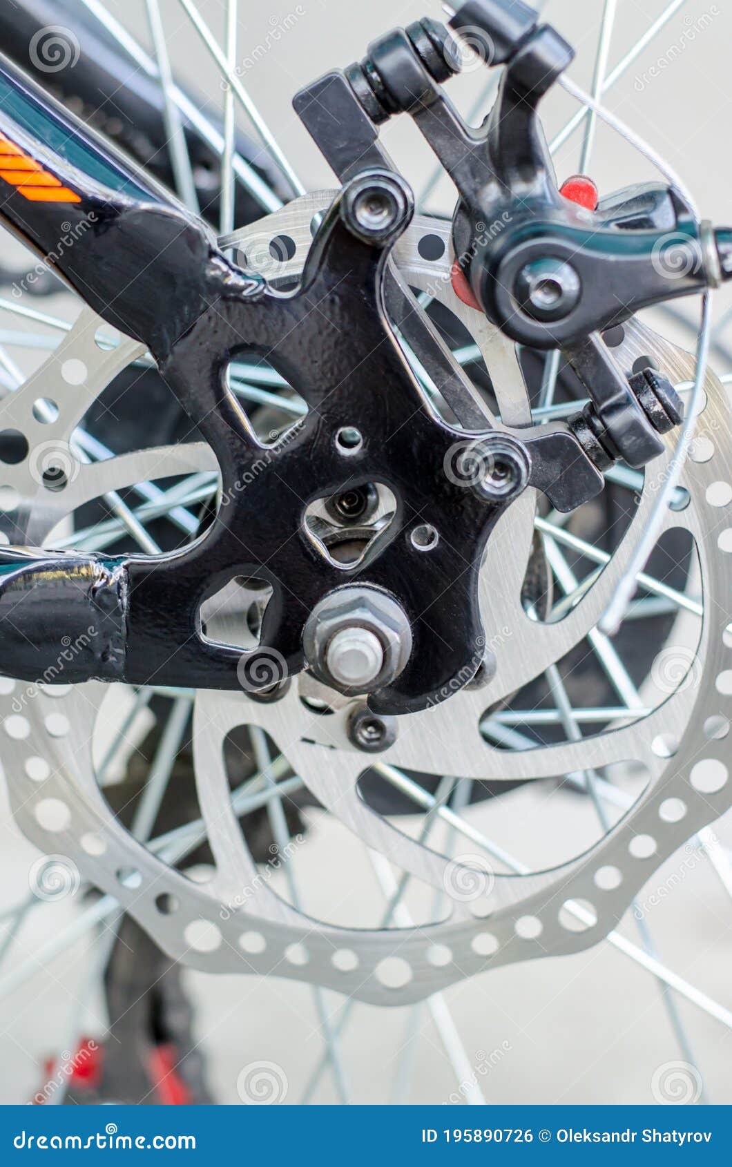 Rear Disc Brake System Close-up on a Bicycle Stock Photo - Image of ...